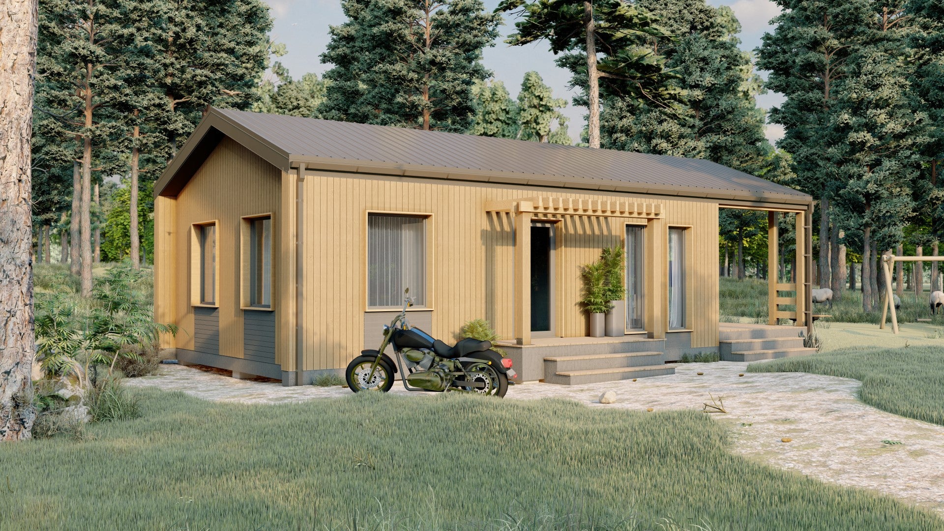 Modern Cabin Architectural Plans. Instant Downloadable PDF Blueprints ...